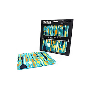 Modgy Silicone Trivets for Hot Dishes, Pots, Pans Decorative for Kitchen Counter-Tops Heat Resistant Pad Utensil Rest Mat Coaster, Kookin