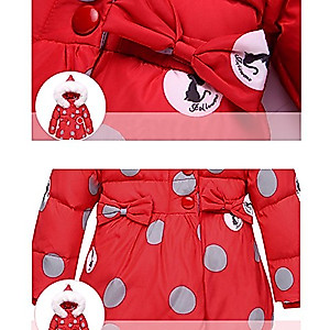 Baby Girls Snowsuit Toddler Puffer Hooded Jacket + Bib Pants 2 Pieces Set Grey 100 Large