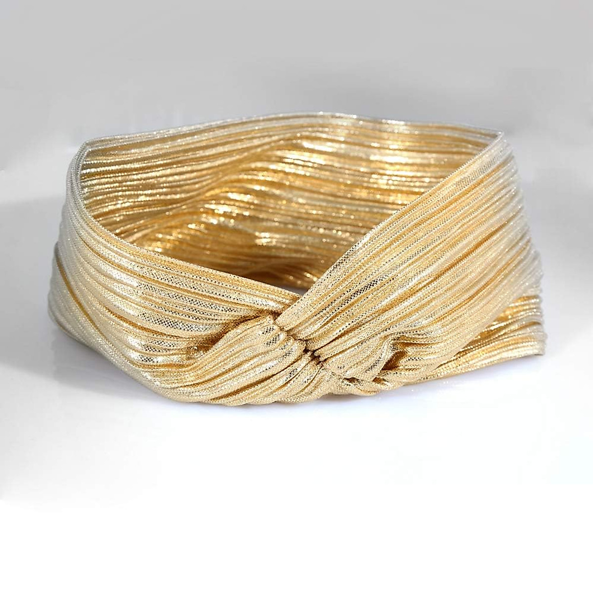 Hisight 3 Pcs Fashion Wrinkle Elasticity Metallic Big Bowknot Baby Headband Hair Bow Band Accessories Headwear Women and Girls Headband, Fashion Design