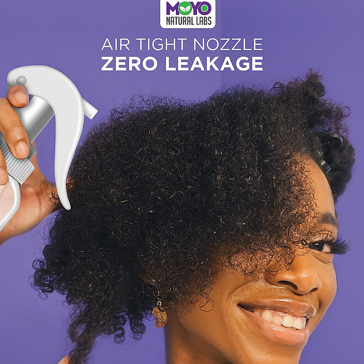 MoYo Natural Labs 8 oz Spray Bottles, Boston Round Trigger Sprayer Empty Travel Containers, BPA Free PET Plastic for Essential Oils and Liquids/Cosmetics (Pack of 12, Amber)