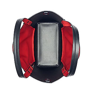 Calvin Klein Quinn North/South Mini Tote Crossbody, Poppy/Black