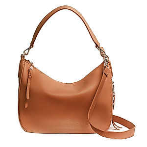 Meliae Camera Bag for Women, DSLR Mirrorless Camera Purse, Leather Shoulder Crossbody Hobo Travel Tote for Photographers (Brown)