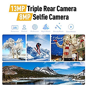 Ulefone Unlocked Smartphones, Note 12P 6.82-inch HD+ Display Unlocked Cell Phones, 7700mAh Battery, Octa-core 4GB+64GB, Android 11, 13MP Triple Rear Camera, Dual 4G Mobile Phone (Black)