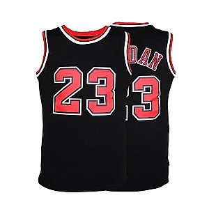 Basketball Sports Fan Jersey for Men : 90s Outfit Shirt Clothes for Men,Sports Jersey 23#. (US, Alpha, Medium, Regular, Regular, Black)