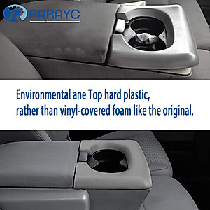 RARAYC Center Console Cup Holder Replacement Cup Pad Gray Compatible with Ford F-150 2004-2014, Bench Seat Console F150 Center Console Accessories (Gray)