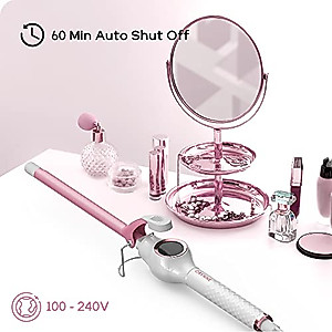 ORYNNE 1/2 Inch Curling Iron Wand Ceramic, Small Barrel Curling Iron for Tight Curls, Half Inch Tiny Curling Wand for Short & Long Hair, Heat Up Fast, Digital Temp Control