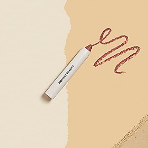Honest Beauty Lip Crayon-Demi-Matte, Blossom | Lightweight, High-Impact Color with Jojoba Oil & Shea Butter | Paraben Free, Silicone Free, Dermatologist Tested, Cruelty Free | 0.105 oz.