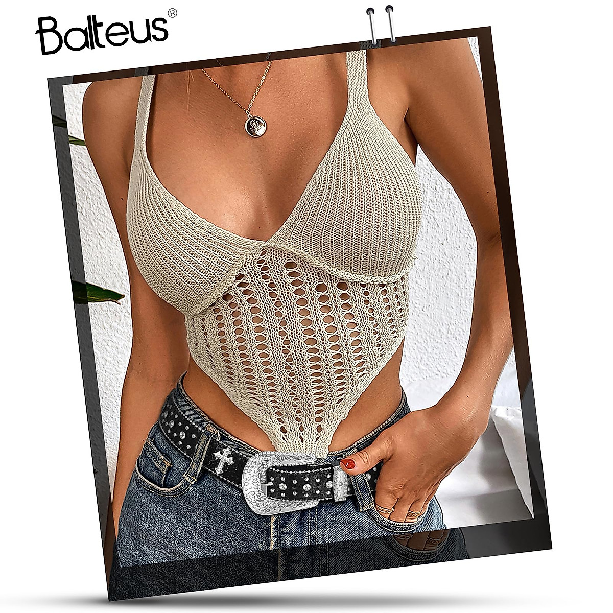 Balteus Women Men Rhinestone Belt,Fashion Western Cowgirl Cowboy Bling Studded Cross Leather Belt Diamond for Jeans Dress,Black,S,