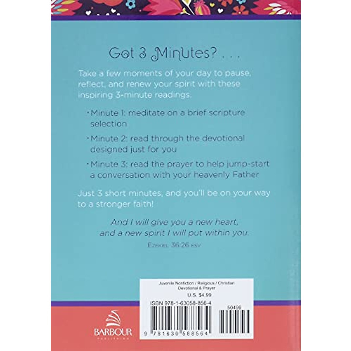 3-Minute Devotions for Teen Girls: 180 Encouraging Readings