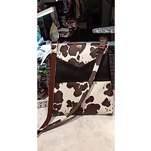 Vinyl Upholstery Embossed Texture Fabric Cow Fake Leather / 54" Wide/Sold by The Yard (Brown on Cream)