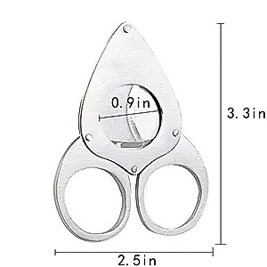 Super Sharp Double Blade Stainless Steel Cigar Cutters Metal Cigar Scissors Cut Large Diameter Cigar