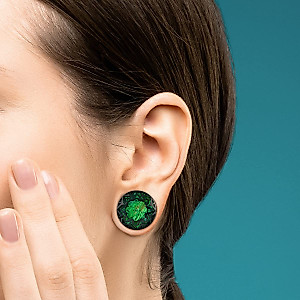 PUNKYOUTH 2PCS Surgical Steel 316L Screw Fit Tunnels Ear Expander Stretching Plugs Gauge 0G-1"(8mm-25mm)