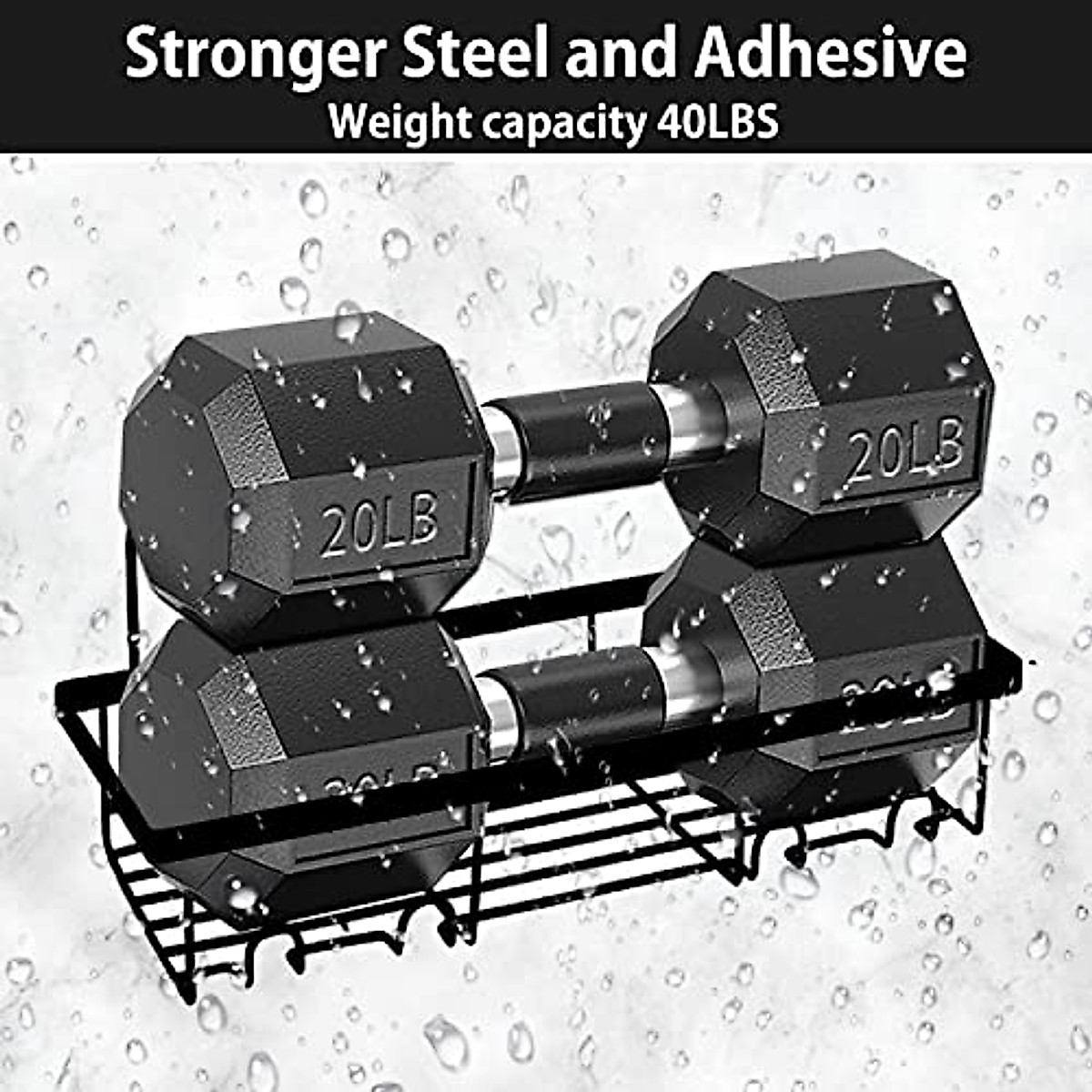 4 Pack Self Adhesive Shower Shelves,Shower Caddy Organizer Rack with 23 Hooks for Hanging Shampoo Conditioner,Rust-Proof 304 Stainless Steel Shower Storage Organization for Bathroom(Black)