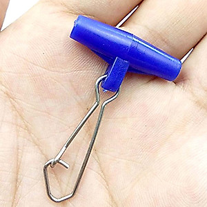 40pcs Strength Duty Blue Fishing Line Slides with Nice Snap High Strength Fish Slider Tackle Box Kit