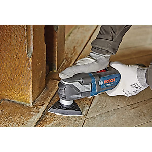 BOSCH OSL350SPDK 11-Piece 3-1/2 In. Starlock Oscillating Multi Tool 80 & 120 Grit Hook-and-Loop Delta Sanding Pad Assorted Kit for Multipurpose Sanding Applications in Plywood, Hardwoods, Softwoods