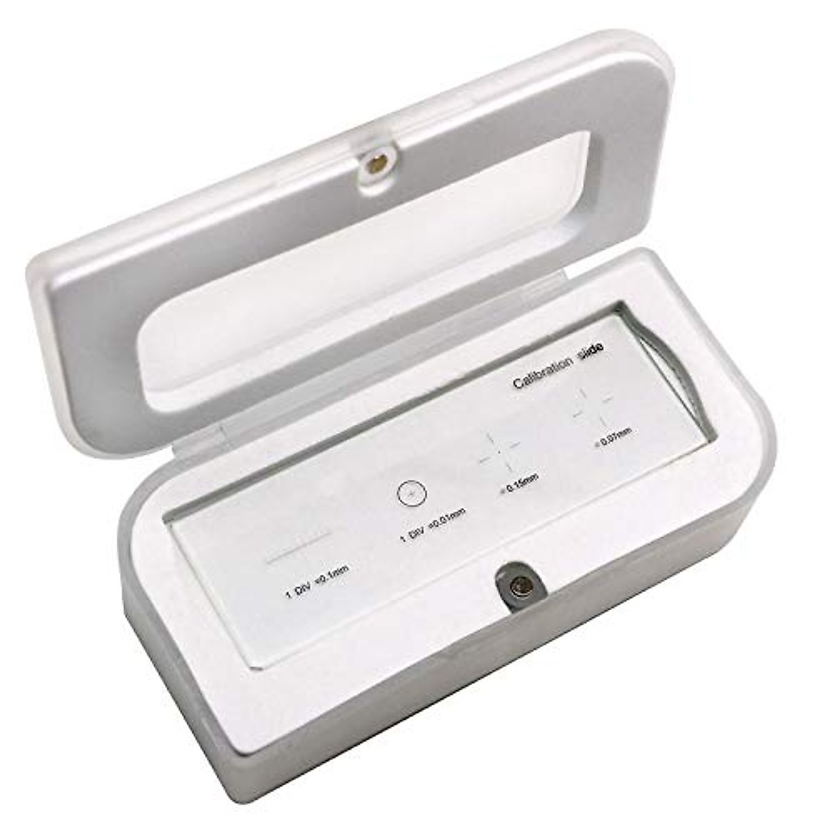 Microyn Microscope Stage Micrometer Calibration Slide (TCM-H) with 4-Scales and 0.01mm Line Resolution