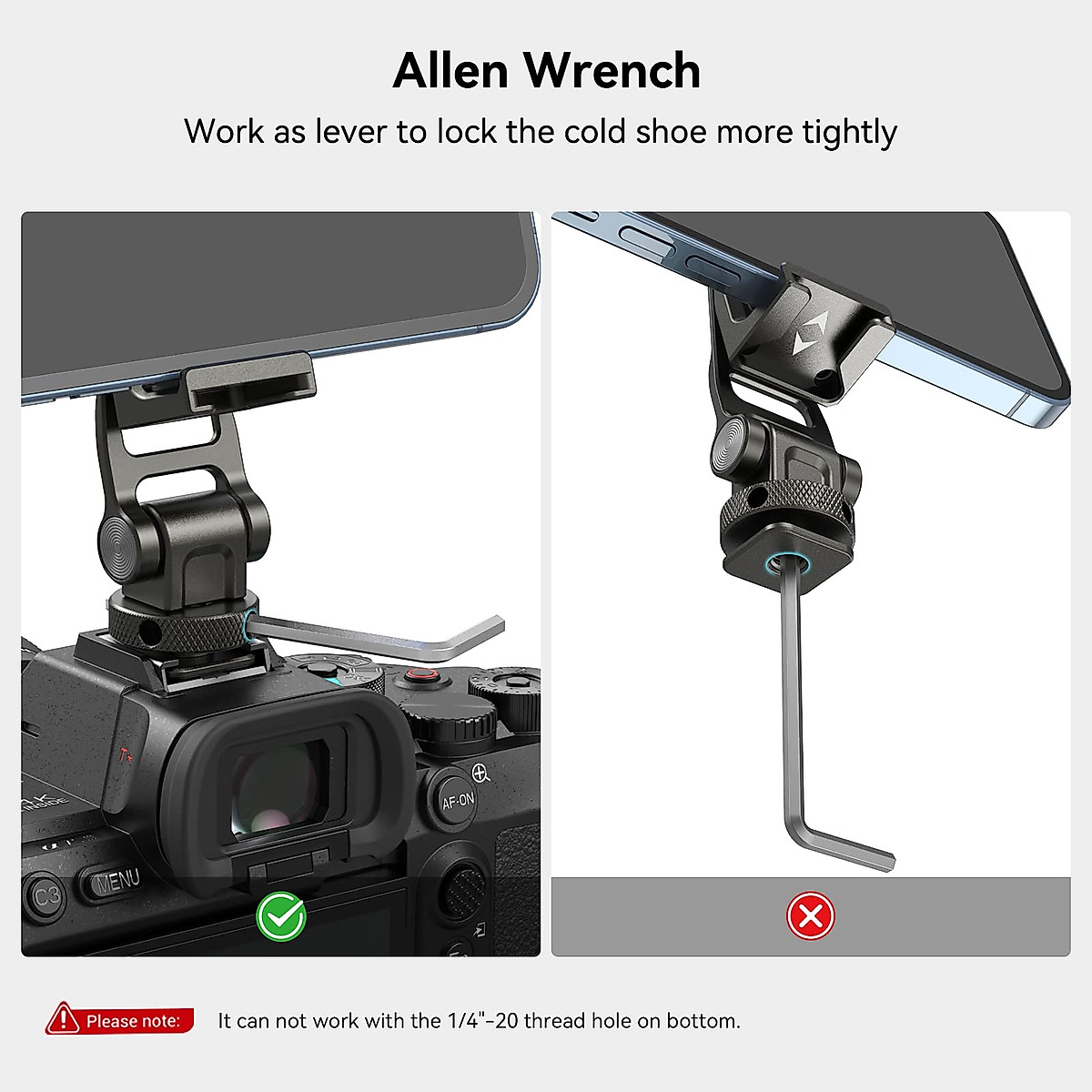 SmallRig Multifunctional Universal Cell Phone Mount Adapter, Phone Tripod Mount with Cold Shoe, Phone Holder for iPhone 15 14 13 12 11, Fits for Tripod Monopod Phone Cage Camera cage-3559