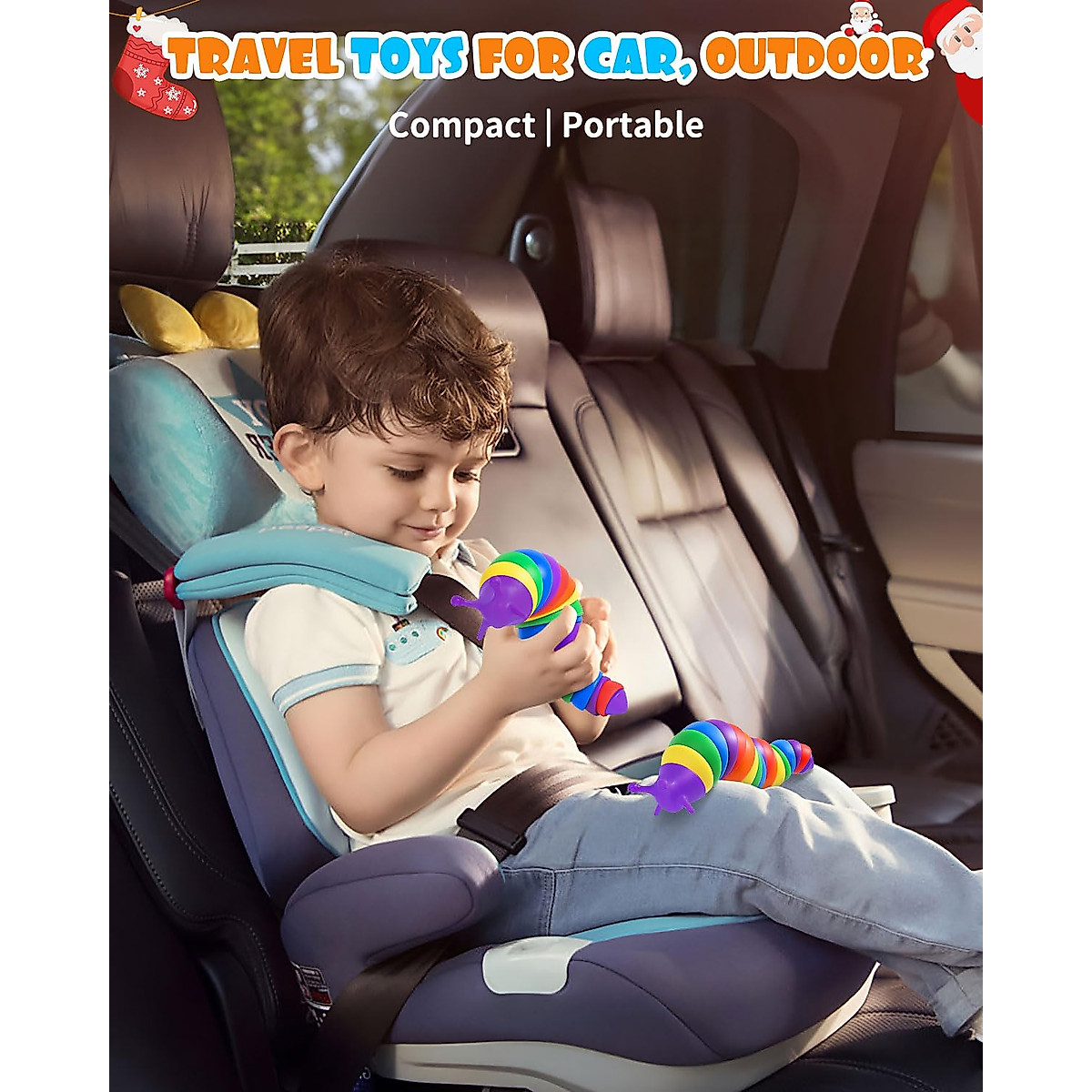 Sensory Fidget Toys for Kids and Adults, Slug Sensory Toys for Autistic Children Baby & Toddler Bluey Toys, Slinky Fidget Toys Adults Fidgets for Classroom Toys Toddler Toys for Children Age 3+