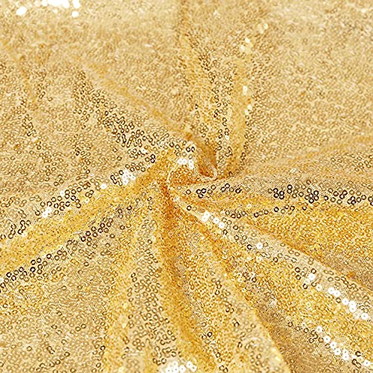 TRLYC Gold Sequin Backdrop Photography Backdrop - Sequin Backdrop Seamless Sequin Curtains,2 Pieces 2 .5 by 8 FT