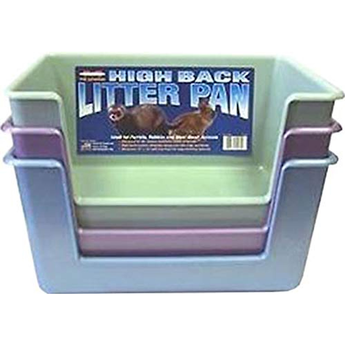 Marshall High Back Ferret Litter Pan (Single Pan. Colors May Vary.)