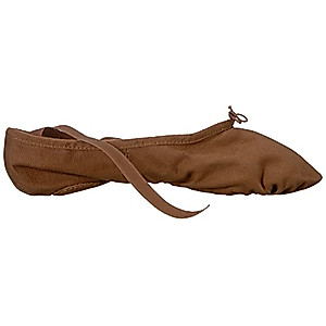 Bloch Women's Pump Split Sole Canvas Ballet Shoe/Slipper Dance, Cocoa, 6.5