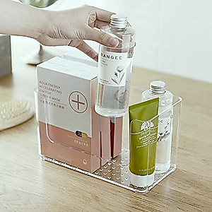 Sooyee 2-Pack Shower Caddies,No Drilling Wall Mounted Bathroom Corner Shelf Organizer with Hooks Suction Kitchen Storage,Stackable Makeup Organizer Stand on Countertop,Clear