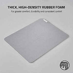 Razer Pro Glide Soft Mouse Mat: Thick, High-Density Rubber Foam - Textured Micro-Weave Cloth Surface - Anti-Slip Base - Medium Size