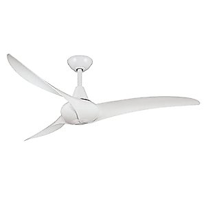 MINKA-AIRE F843-WH Wave 52 Inch 3 Blade Ceiling Fan in White Finish