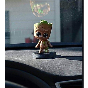 SM.Y.Toys & Accessories Cute Solar Powered Groot Bobblehead Home Office Ultra Detail Collectible Relaxing Toy (Solar Groot)