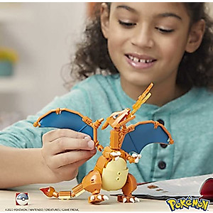 MEGA Pokémon Action Figure Building Toys Set, Charizard With 222 Pieces, 1 Poseable Character, 4 Inches Tall, Gift Ideas For Kids