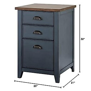 Martin Furniture File Filet Cabinet, Blue