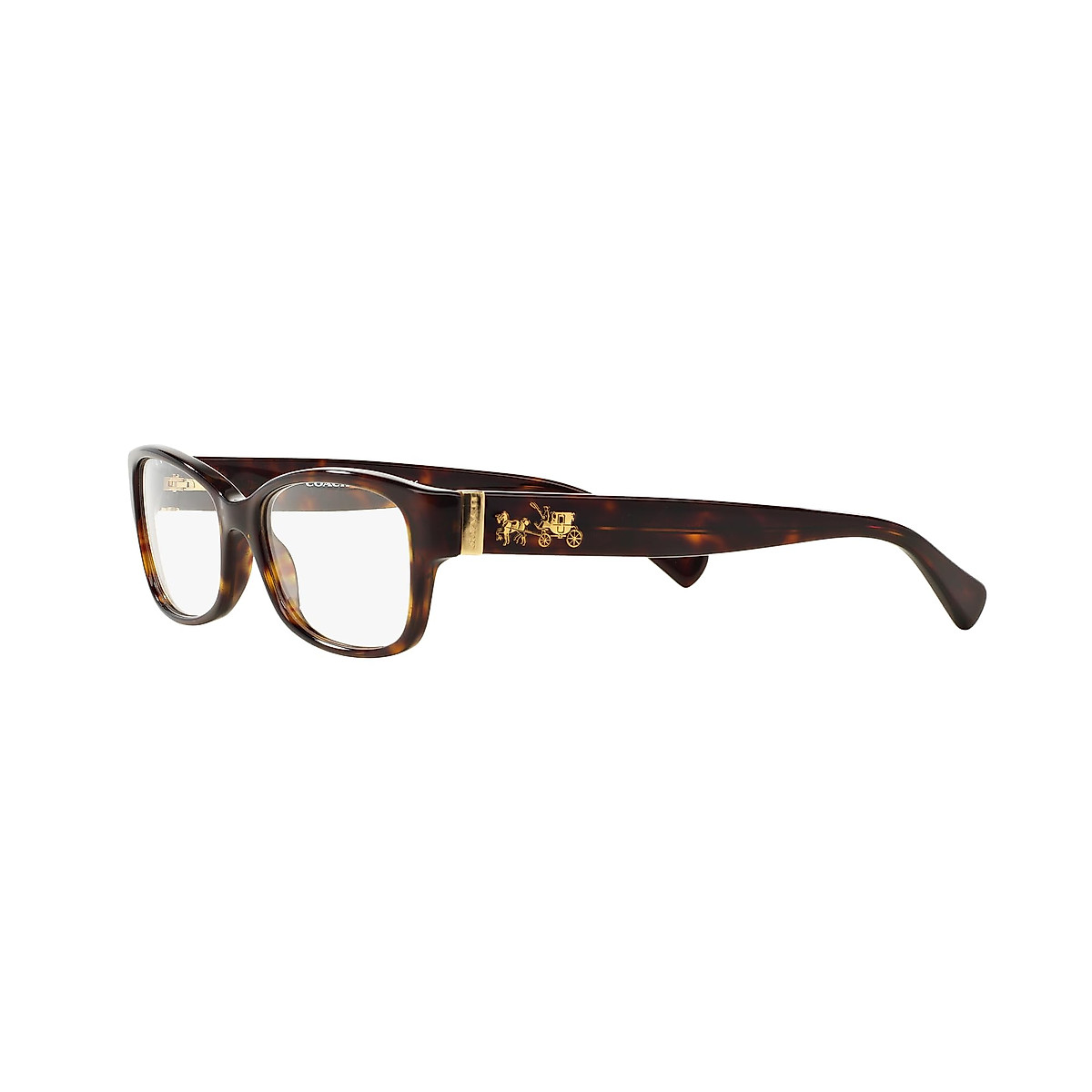 Coach HC6078 Prescription Eyewear Frames, Dark Tortoise/Demo Lens, 52 mm