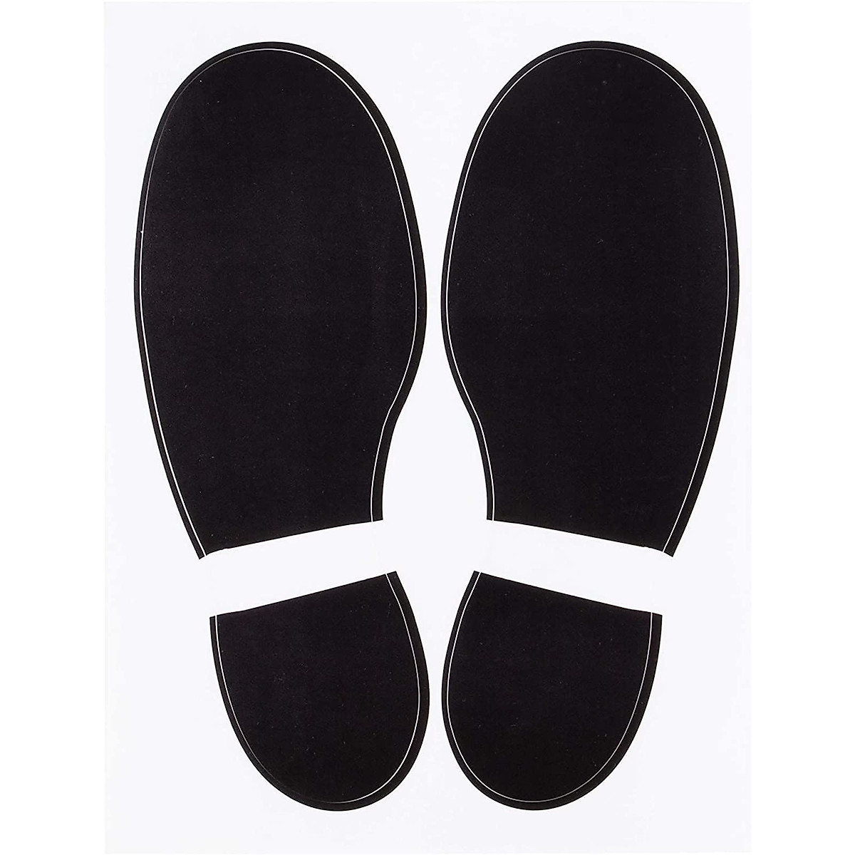 Juvale 32 Pack Footprint Decals for Classroom, Dance Studio, Parties (7.1 x 2.6 in)