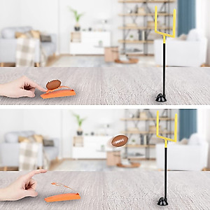 Gamie Desktop Football Game, Mini Table Top Sports Games with Post and Foam Football, Indoor Finger Board Games for Kids, Office Desk Toys, Sports Party Favors