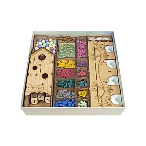 TowerRex Board Game Organizer for Wingspan Board Game Box, Wingspan Expansion, Wingspan European Expansion, Wingspan Oceania Expansion, Wingspan Eggs, Wing Span Board Game, Not for Asia Extension