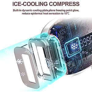 Laser Hair Removal With Cooling System, at-Home Permanent for Women and Men, IPL Painless Device on Armpits Back Legs Arms Face Bikini Line