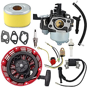 Hipa GX160 GX200 Carburetor Recoi Starter Ignition Coil for Honda GX 160 5.5HP GX 200 6.5HP 163CC 196CC 200CC Engine WP20X WT20X Water Pump Harbor Freight Predator 212cc Go Kart Kit