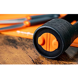 Blackstone 5433 Knife Roll Kit 1 Silicone Prep Mat, Integrated Salt and Pepper Shaker, 1 Large Prep Knife, 1 Small Prep Knife, 1 Containment Tube, Stainless Steel, Chef Travel Roll Bag/Case Orange