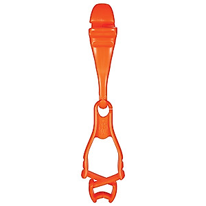 Ergodyne Squids 3400 Glove Clip Holder with Dual Clips, (Pack of 6), Orange