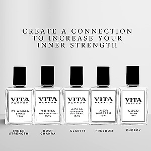 Vita Parfum Sandalwood Perfume Oil, Sandalwood Oil Roll On Perfume, Santal Perfume Oils for Women, Sandalwood Perfume for Women, Non Toxic Perfume, Travel Perfume, Roll On Oil Perfume, 15 ml