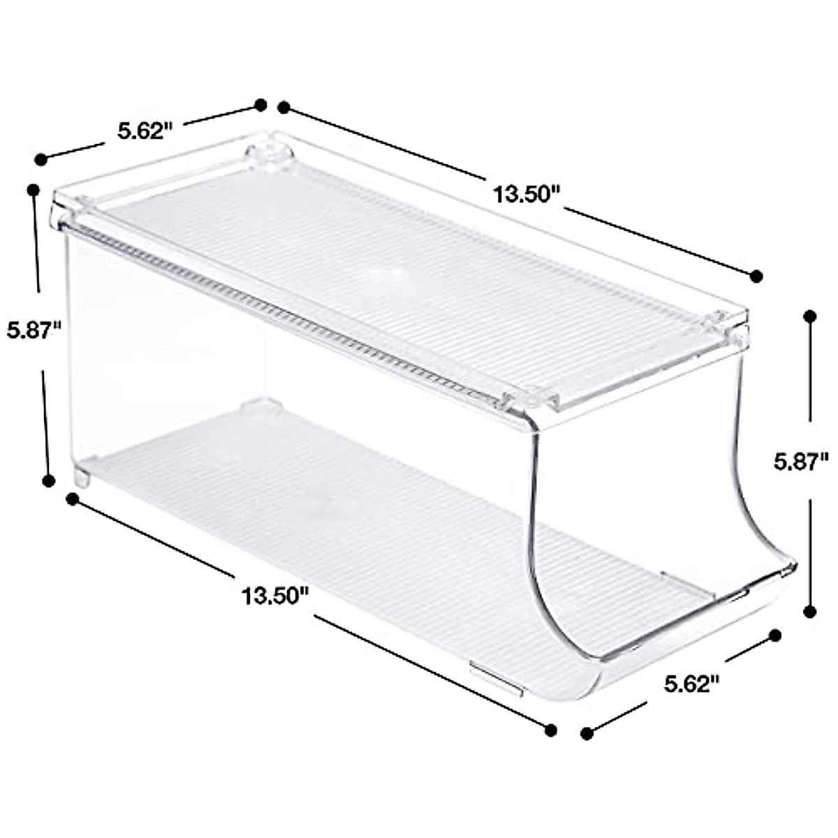 Sorbus Soda Can Organizer and Canned Food Bin Stackable Dispenser with Lid for Refrigerator, Pantry, Freezer – Holds 9 Cans, BPA-Free, Clear Design (2)