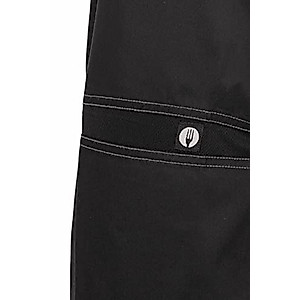 Chef Works Men's Cool Vent Baggy Chef Pants, Black, Medium