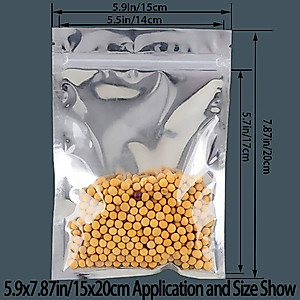 Daarcin Mylar Ziplock Bags | Foil Pouch Resealable Smell Proof Bags | Sealable Heat Seal Bags for Candy and Food Packaging (3 Size 30Pack Mixed)