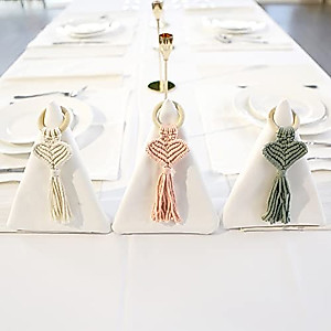 ZOONAI Hanging Handmade Weaving Love Pendant Car Ornament Modern Home Decoration Accessories Hanging Pendant for Bedroom Nursery Room (White)