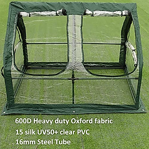Portable Greenhouse for Garden Bed ,Easy Set-Up Gardening Flower House & Plant Sunshine Room with PVC Cover for Protecting Plant from Cold Frost & Birds & Insects