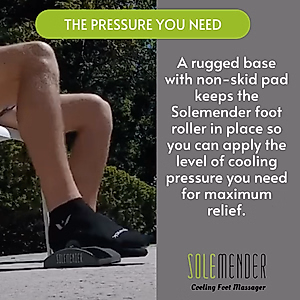 Solemender Cooling Foot Massager for Neuropathy & Plantar Fasciitis Relief | Freezable Foot Roller Machine to Improve Circulation and Feet Pain
