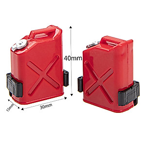 ShareGoo RC Simulation Decoration Plastic Mini Fuel Tank & Fire Extinguisher Compatible with Traxxas TRX4 Axial SCX10 Redcat Gen7 1/10 RC Rock Crawler