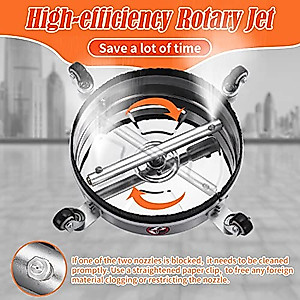 M MINGLE 14'' Pressure Washer Surface Cleaner Attachment, Driveway Power Washer Accessory with 2 Extension Wand, 1/4" Quick Connect, 4000 PSI