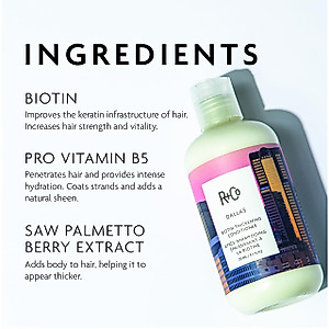 R+Co Dallas Biotin Thickening Conditioner | Weightless Hydration, Strengthens + Enhances Shine | Vegan + Cruelty-Free | 8.5 Oz