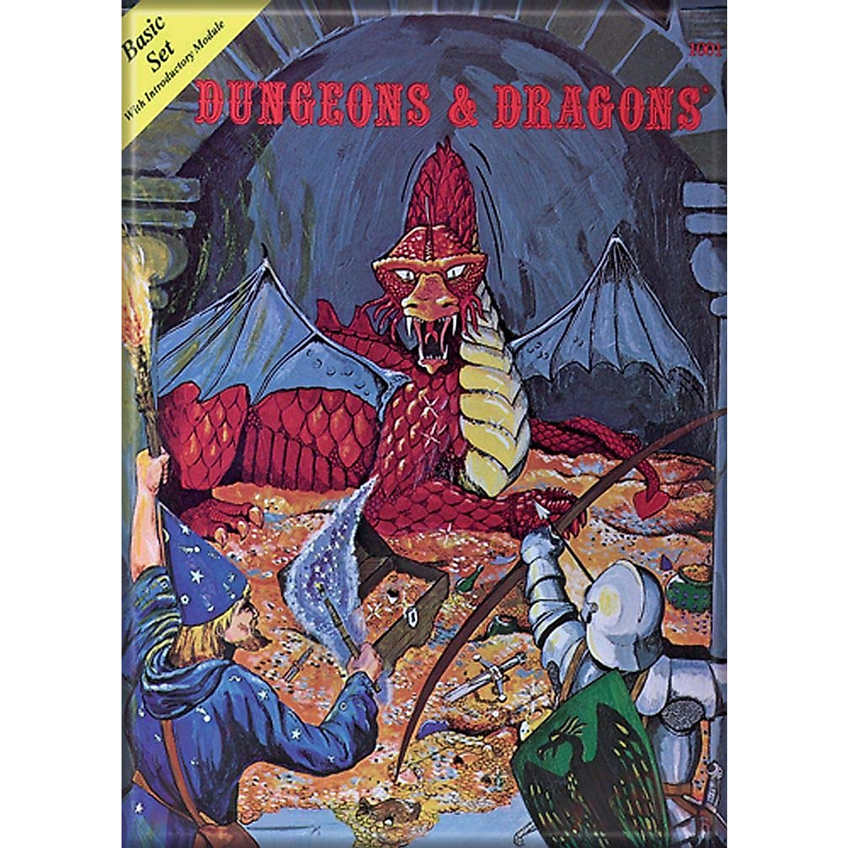 Ata-Boy Dungeons and Dragons D&D DND Basic Box Set Magnet - 2.5" x 3.5" Magnet for Refrigerators, Whiteboards & Locker Decorations